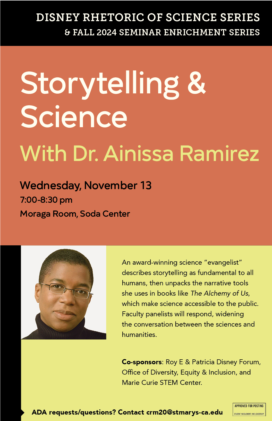 Storytelling & Science with Dr. Ainissa Ramirez | Saint Mary's College